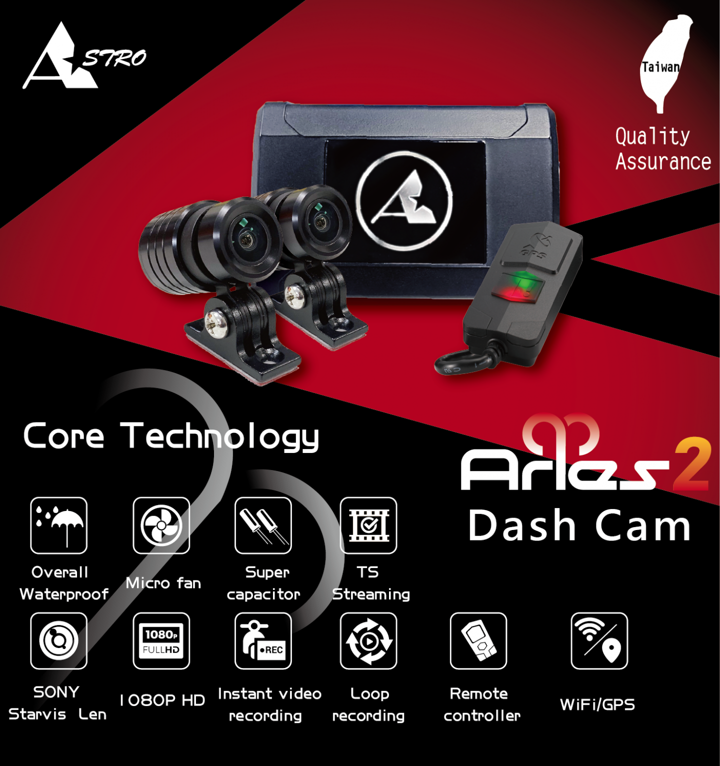 Professional--ARIES 2 Dash camera - Product description | Astrofamily .,Ltd
